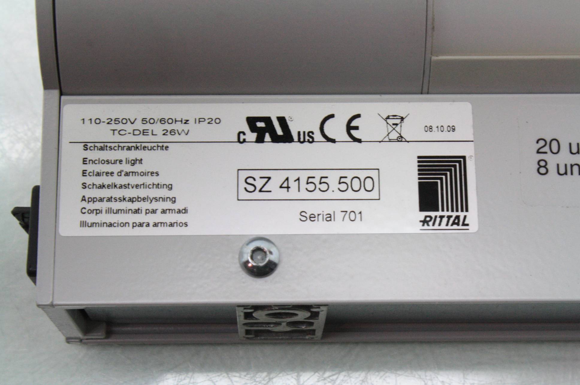 Rittal SZ 4155.500 Industrial Control Enclosure Light Fixture 110-250V ...